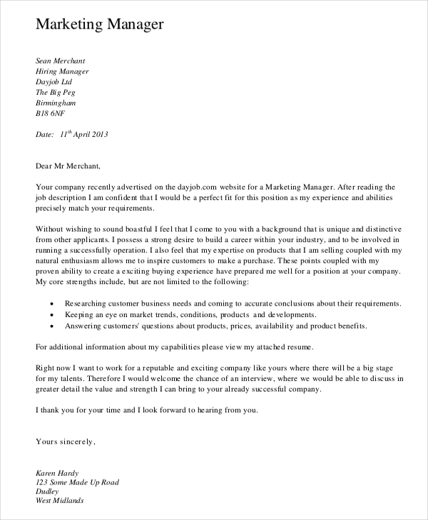 25 Cover Letter Templates Samples DOC PDF