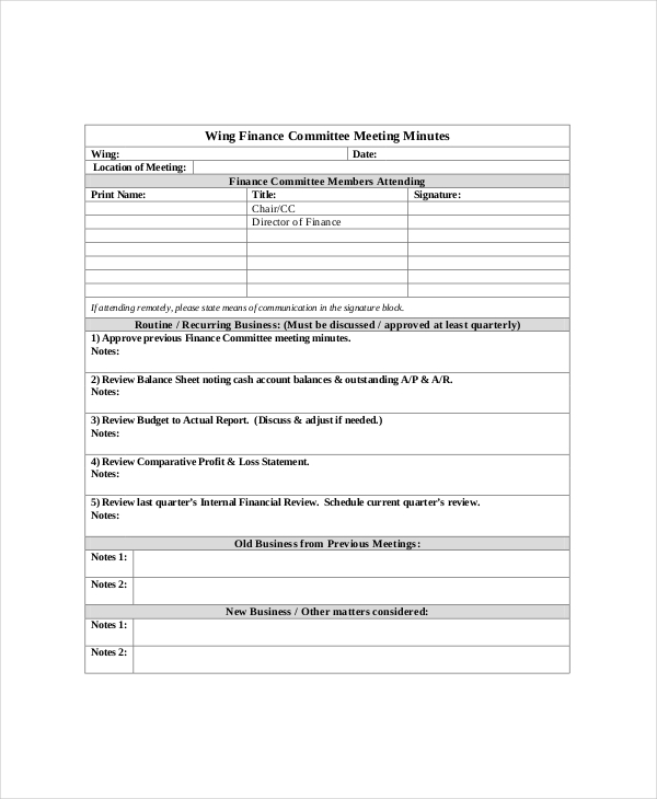 Committee Meeting Agenda Template - 12+ Free Word, PDF Documents Download