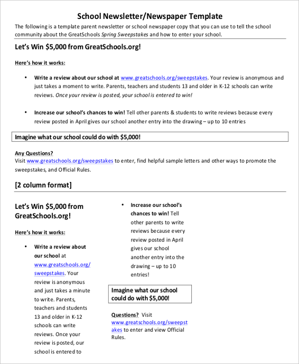 19+ Newspaper Templates & Samples - PDF, DOC, PSD