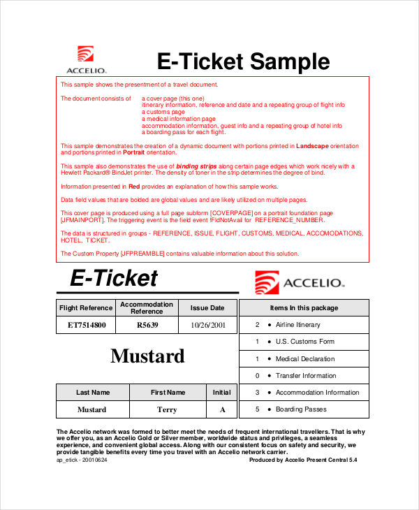 Flight Itinerary Template - 6+ Free Word, PDF Documents Download