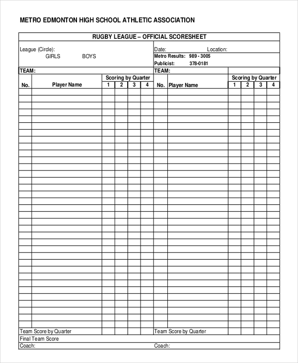 14+ Scoreboard Templates & Samples - DOC, PDF, Excel