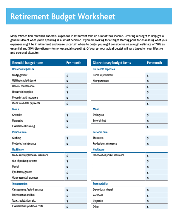 Worksheet Template 15 Free Word PDF Documents Download