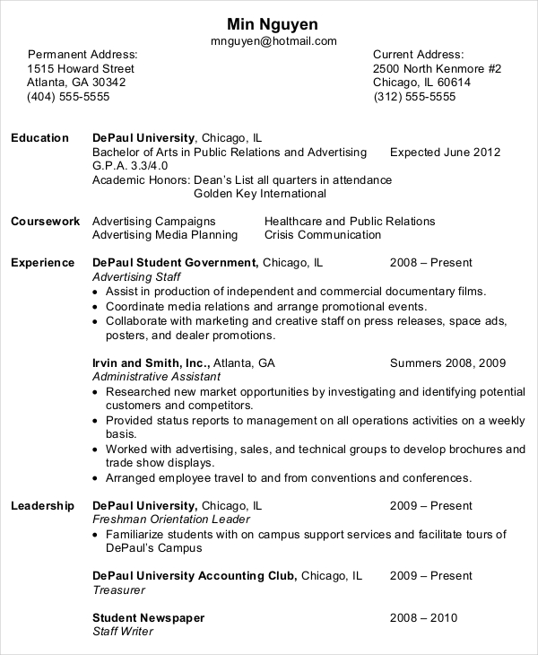 10 Entry Level Administrative Assistant Resume Templates Free Sample 