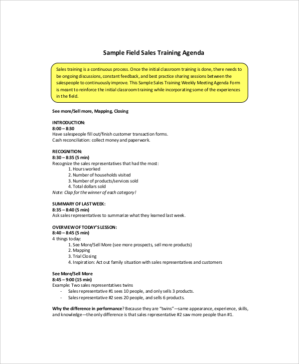 Sample Sales Meeting Agenda Classles Democracy