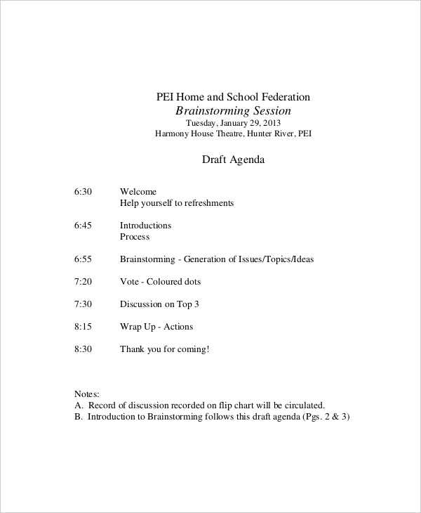 9 Staff Meeting Agenda Templates Free Sample Example Format Download