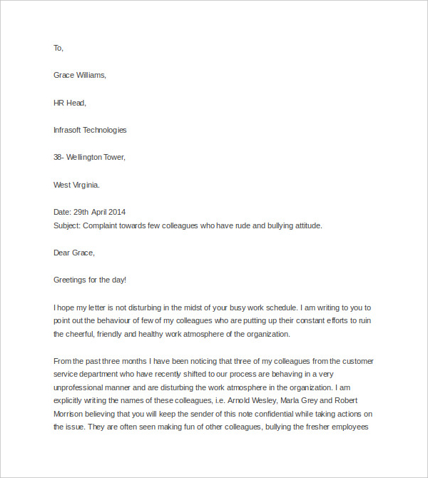 Complaint Letter - 22 Free Word, PDF Documents Download
