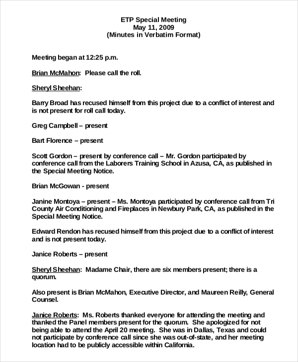 Meeting Minutes Templates – 22+ Free Word, PDF Documents Download