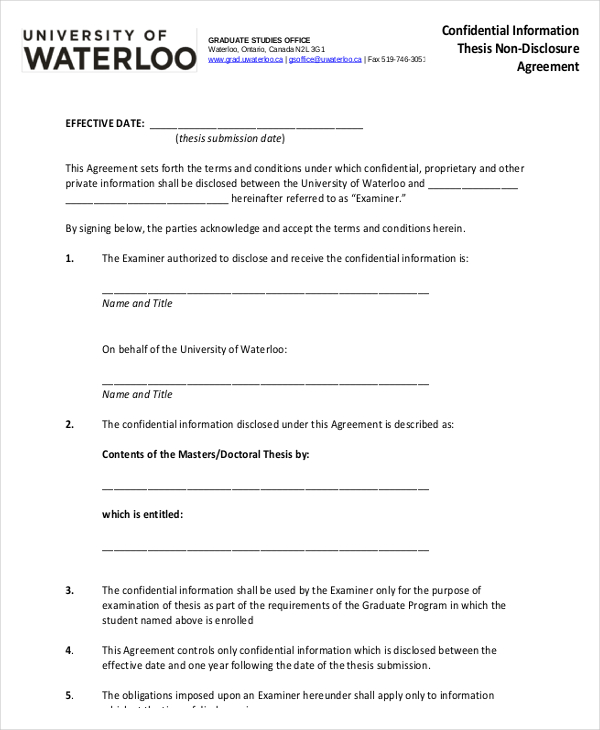 Simple Non Disclosure Agreement Form – 14+ Free Word, PDF Documents ...
