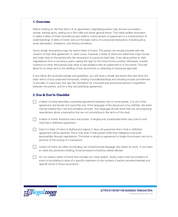 25+ Letter of intent Template - Free Sample, Example, Format