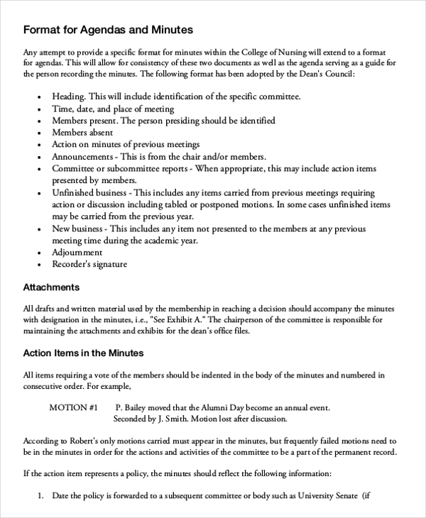 31+ Minutes Writing Template - Sample, Example Format Download