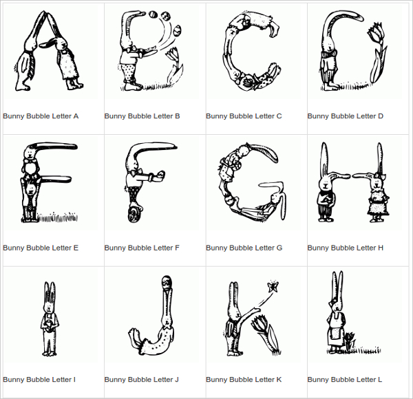 27+ Enticing Bubble Letters