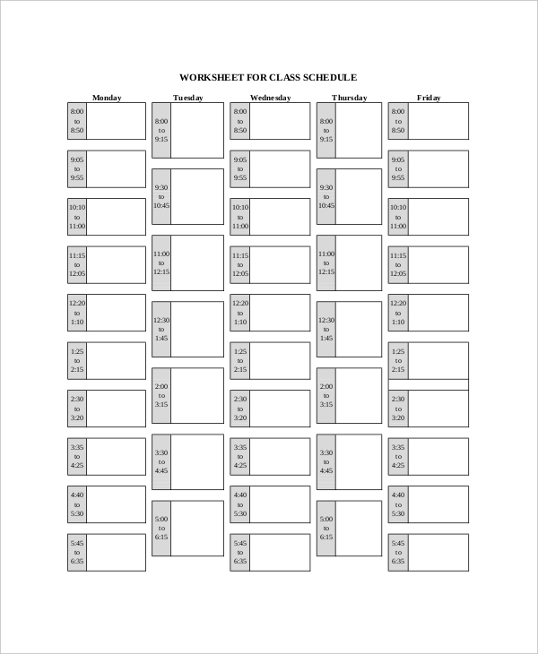 22+ Timetable Templates - Free Sample, Example, Format
