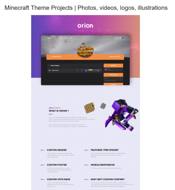 8+ Minecraft Website Themes & Templates