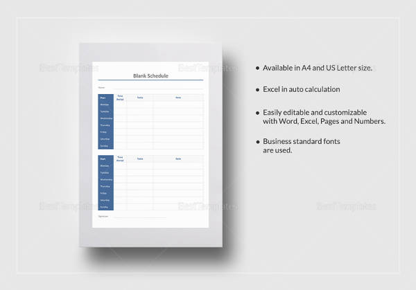 Interview Schedule Template - 11+ Free Word, PDF Documents
