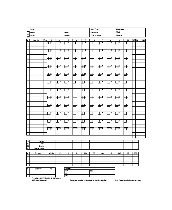 8 Football Scorecard Templates Free Sample Example Format Download