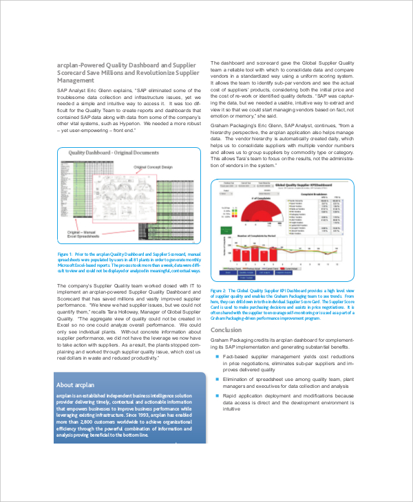 12+ Supplier Scorecard Templates - Sample, Example Format Download