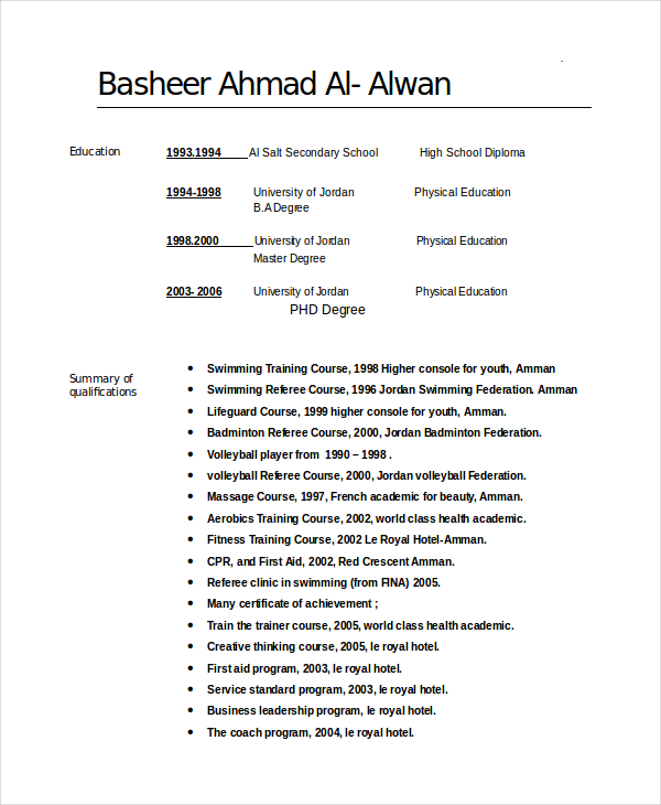 7+ Referee Resume Templates - PDF, DOC