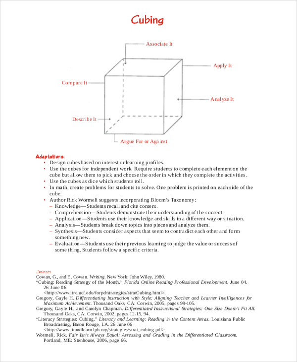 Differentiated Instruction Template - 7+ Free Word, PDF Document Downloads