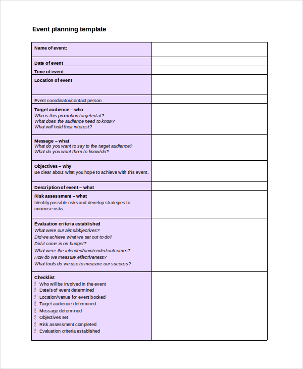 Event Outline Template - 7+ Free Word, PDF Document Downloads