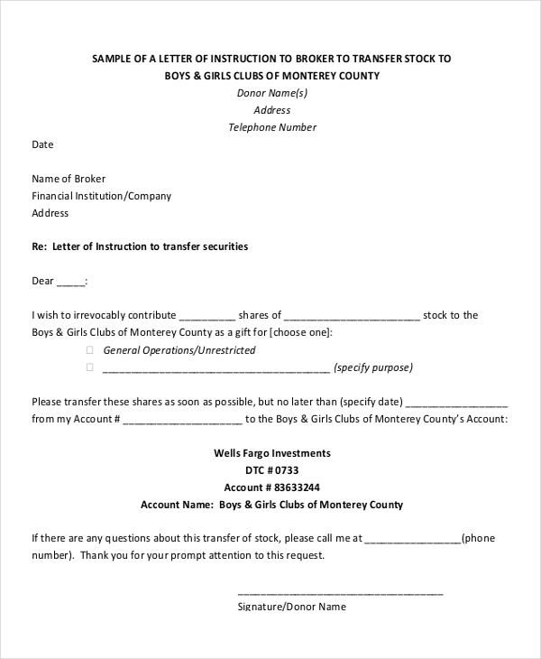 Letter of Instruction Template - 9+ Free Word, PDF Document Download