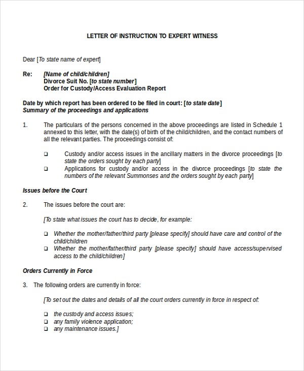 16+ Sample Letter of Instruction Templates - PDF, DOC