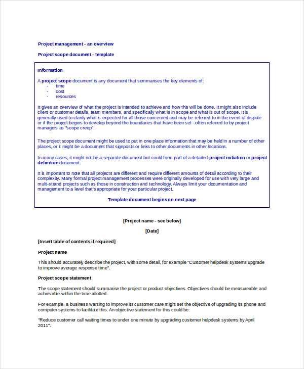 10+ Project Overview Templates - Free Word, PDF Documents Download