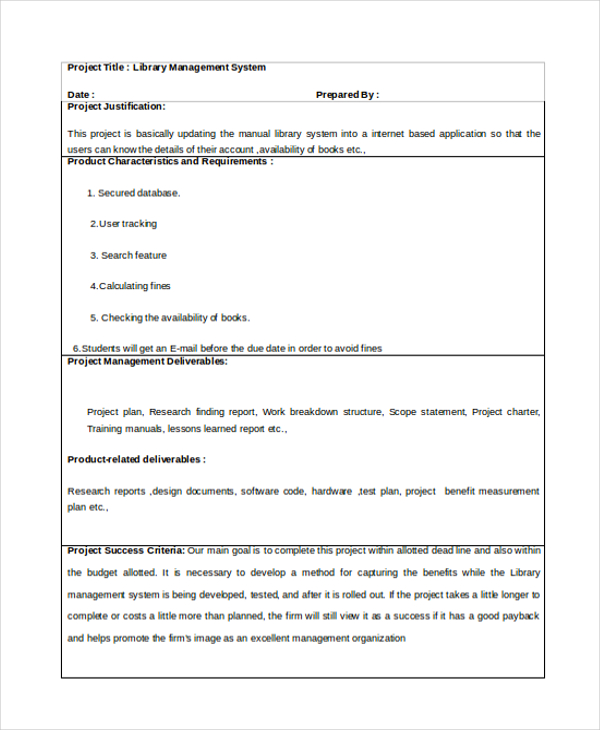 Software Project Documentation Example Pdf