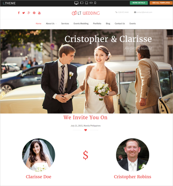 32+ Wedding Website Themes & Templates