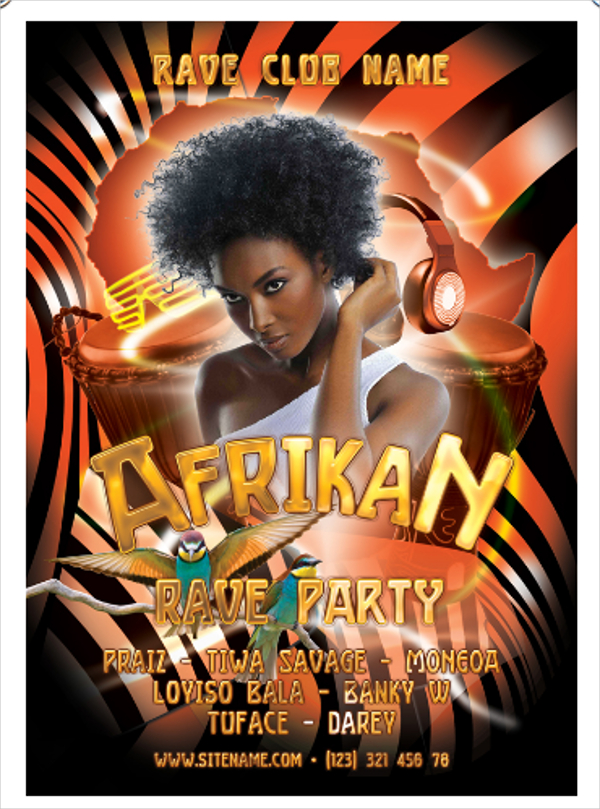 20 Rave Flyer Templates Word PSD AI EPS Vector