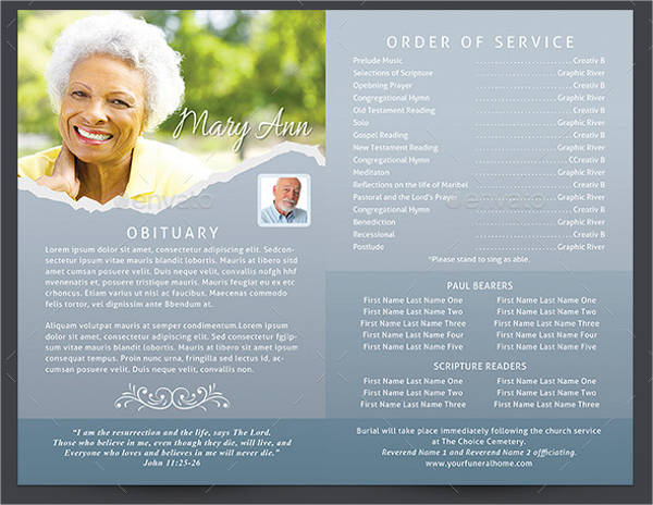 20 Memorial Program Templates PSD AI