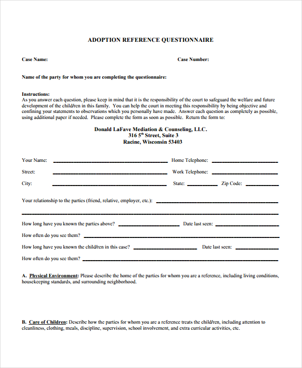 16+ Adoption Reference Letter Templates - Free Sample, Example, Format