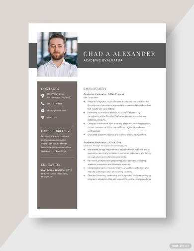 Academic Resume Template - 13+ Free Word, PDF Document Downloads