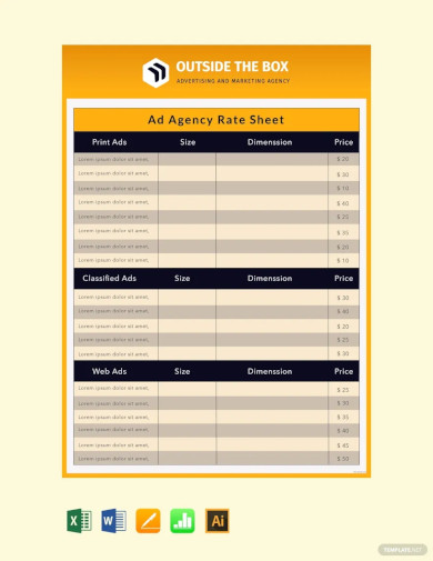 28+ Rate Sheet Templates - Word, Excel, PDF Document Download