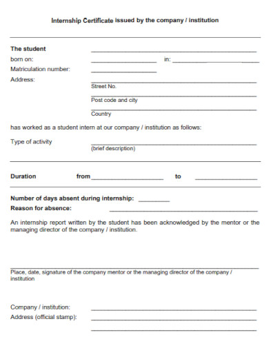 Free 35+ Internship Certificate Templates - PDF, DOC, AI, Word,