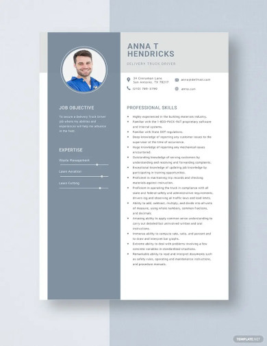 Driver Resume Template - 27+ Free Word, PDF Document Downloads