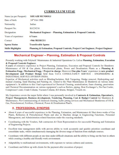 21+ Mechanical Engineering Resume Templates - PDF, DOC