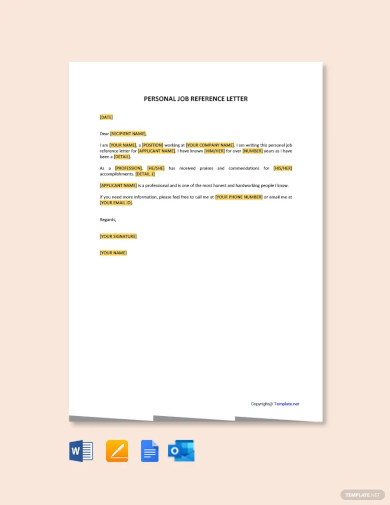 10+ Job Reference Letter Templates - Sample, Example, Format