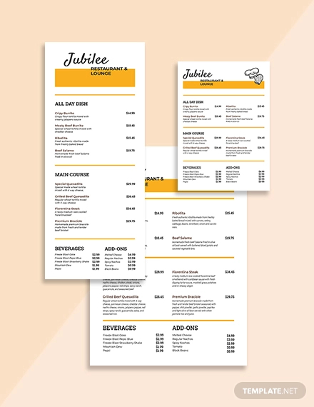 35 Price Menu Templates Free Sample Example Format Download 