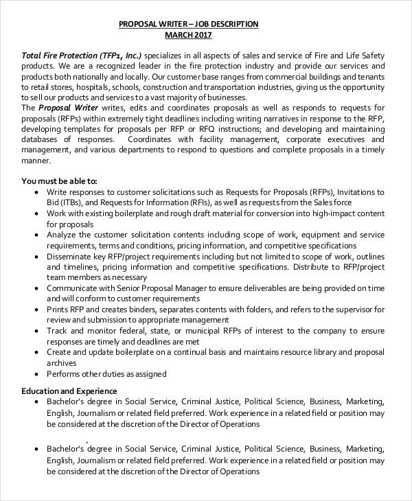 Job Proposal Template - 24+ Free Word, PDF Document Downloads