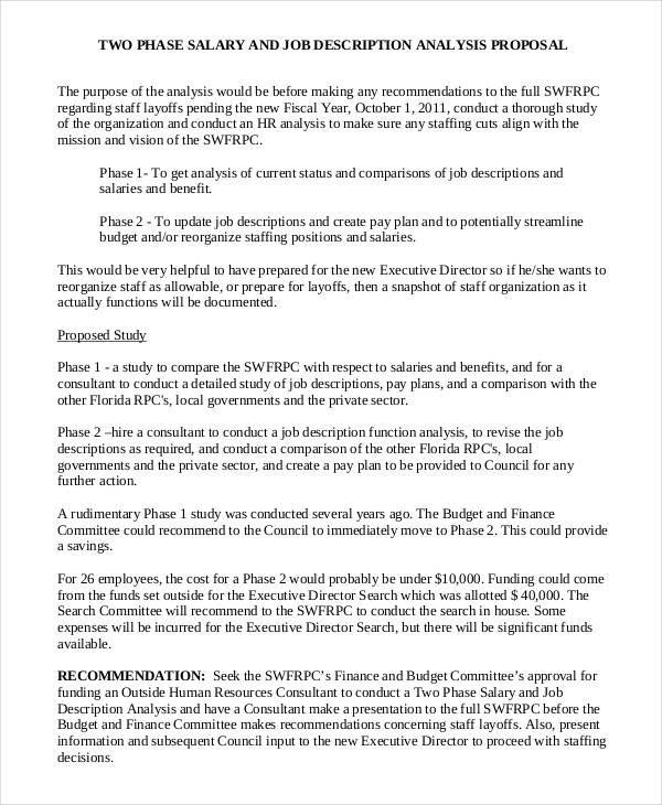 Job Proposal Templates 12 Free Word Excel PDF Formats Samples