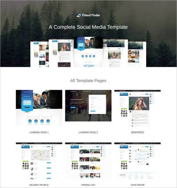 15+ Social Network Bootstrap Themes & Templates