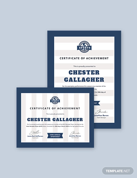 53+ Sports Certificate Templates - Word, PDF, AI, InDesign Format