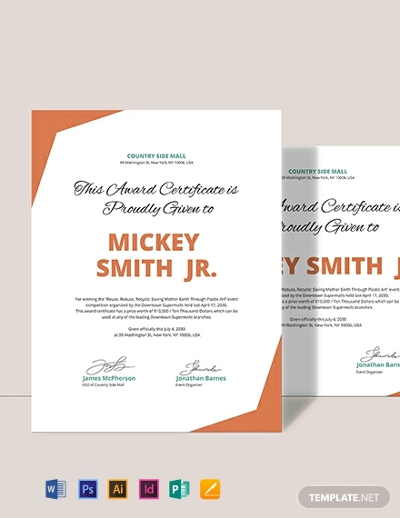 24+ Winner Certificate Templates in Illustrator | InDesign | MS Word ...