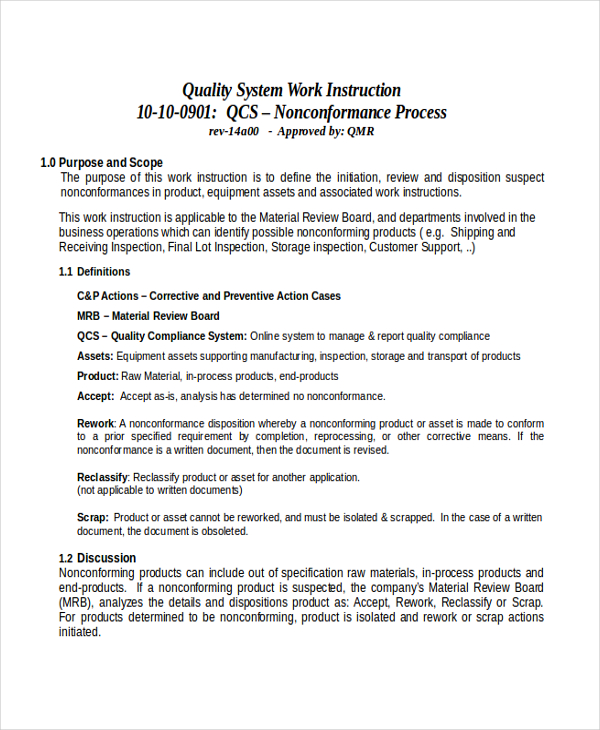 16+ Instruction Templates in PDF | Word | DOCX | Excel