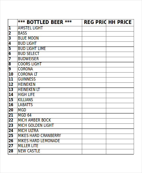 17 Inventory Templates Free Sample Example Format