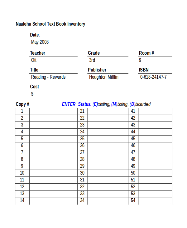 17+ Inventory Templates - Free Sample, Example, Format