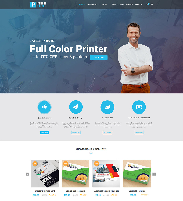 11+ Printing WordPress Themes & Templates