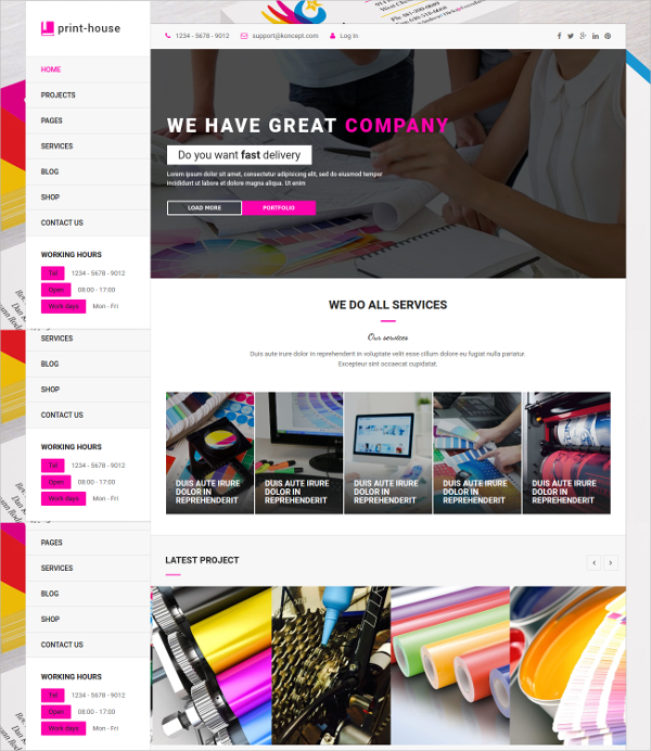 11+ Printing WordPress Themes & Templates