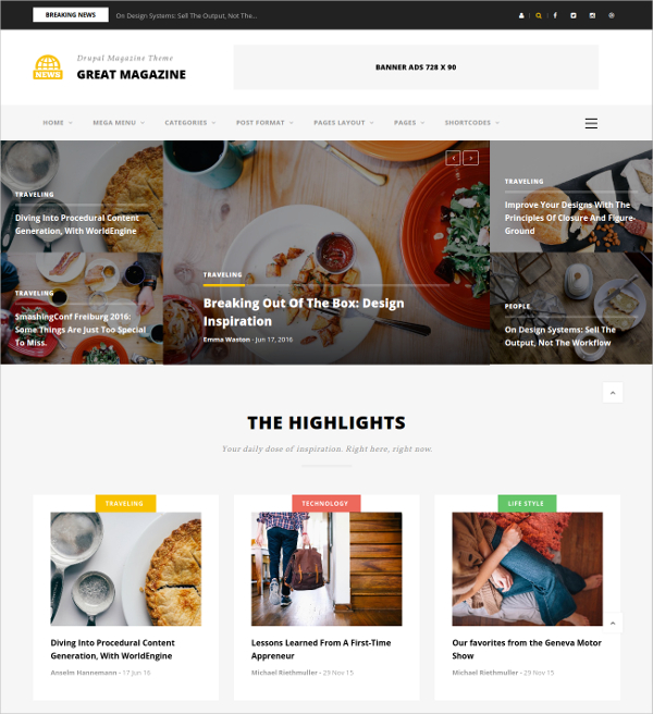 14+ New Drupal Themes & Templates Released In August 2016