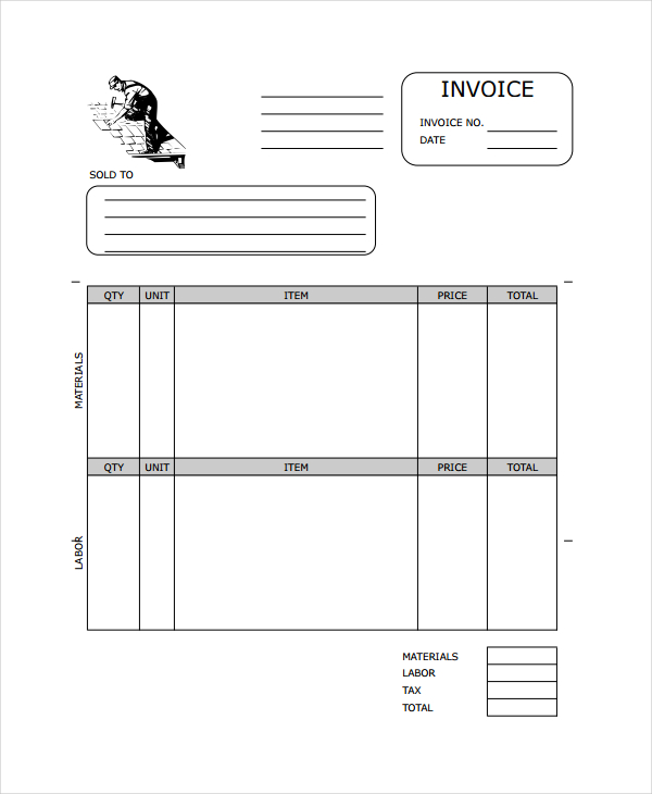 Roofing Invoice Template 10 Free Word PDF Documents Download